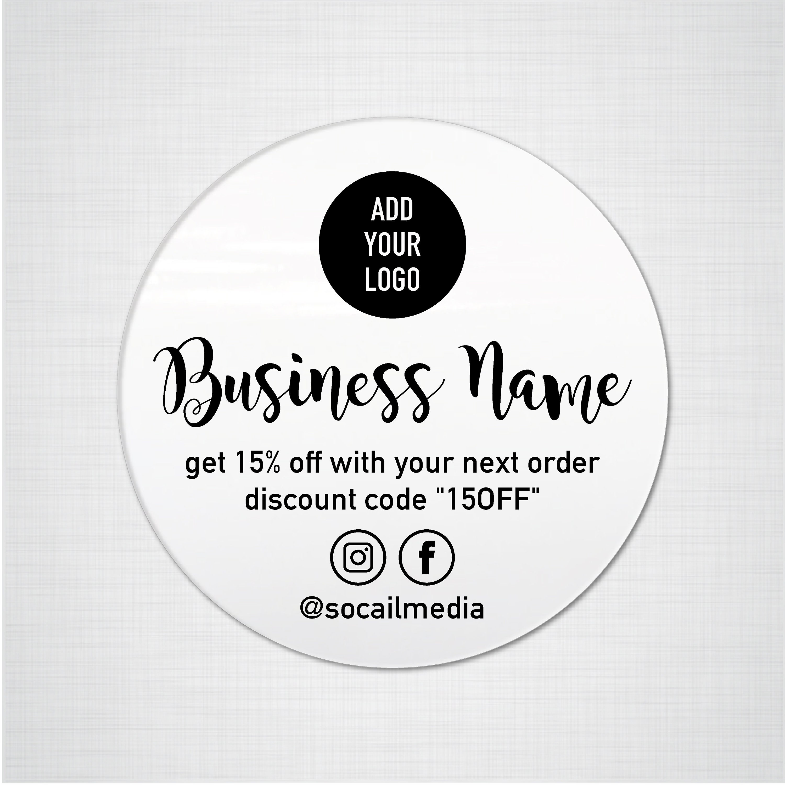 Custom business logo branding clear stickers labels Clear | Etsy
