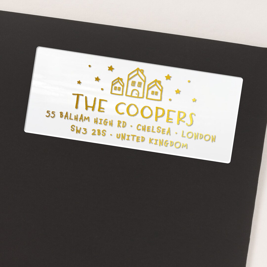 Personalised Return Address Labels Address Return Labels Custom Address ...