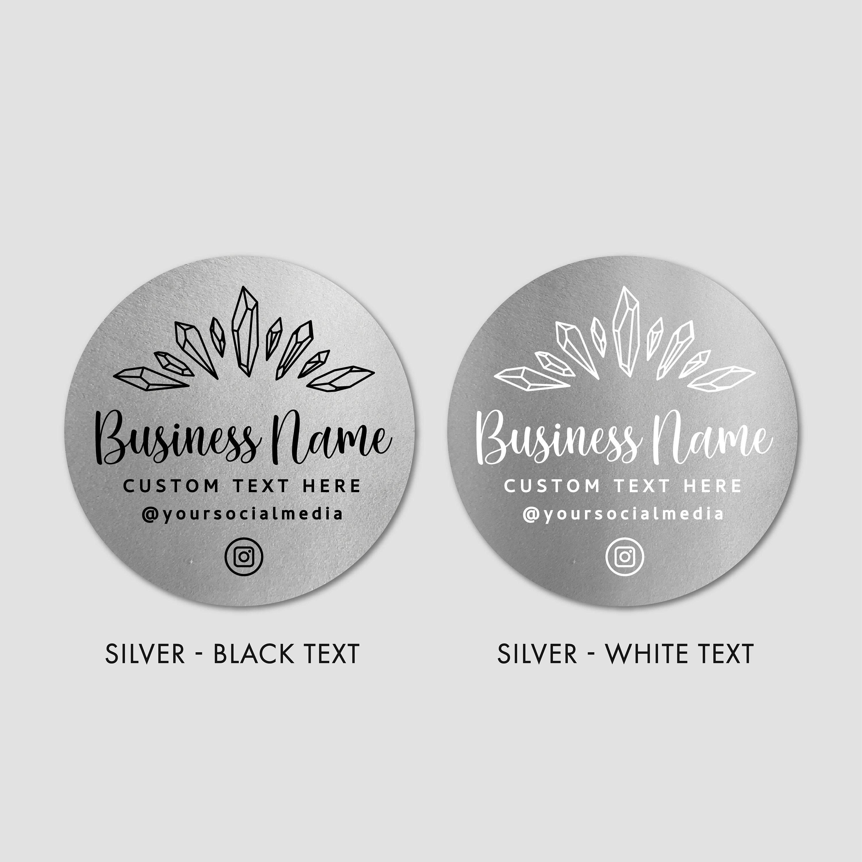 Clear Transparent Custom Name Text Brand Logo Stickers Round - Etsy UK