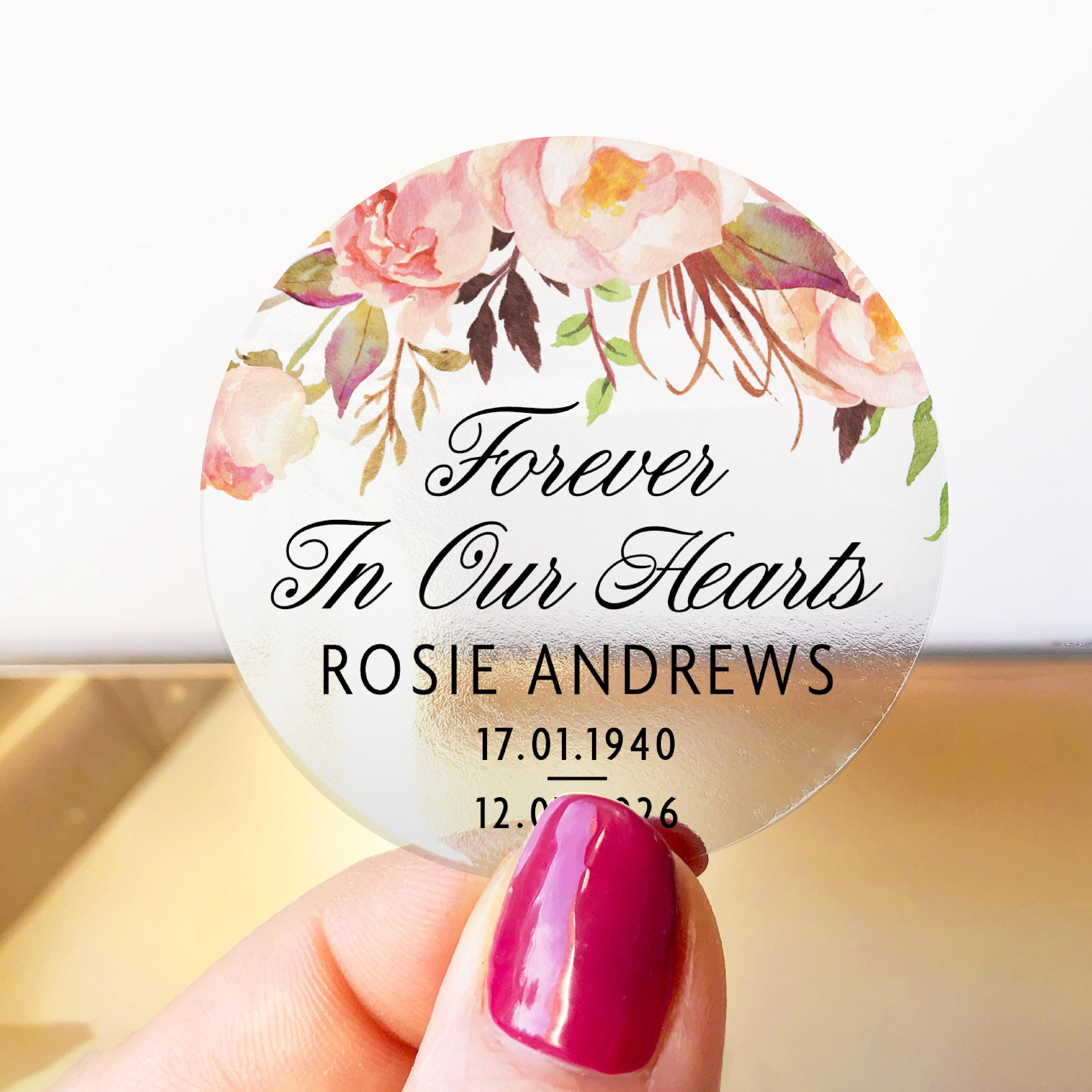 Celebration of Life Sticker Labels, Custom Funeral Thank You Stickers ...