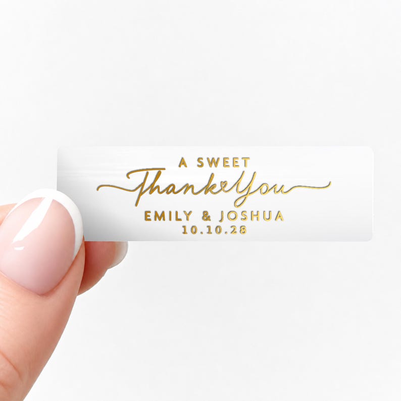 Sweet Thank You Stickers, Custom Thank You Labels for Party Favours ...
