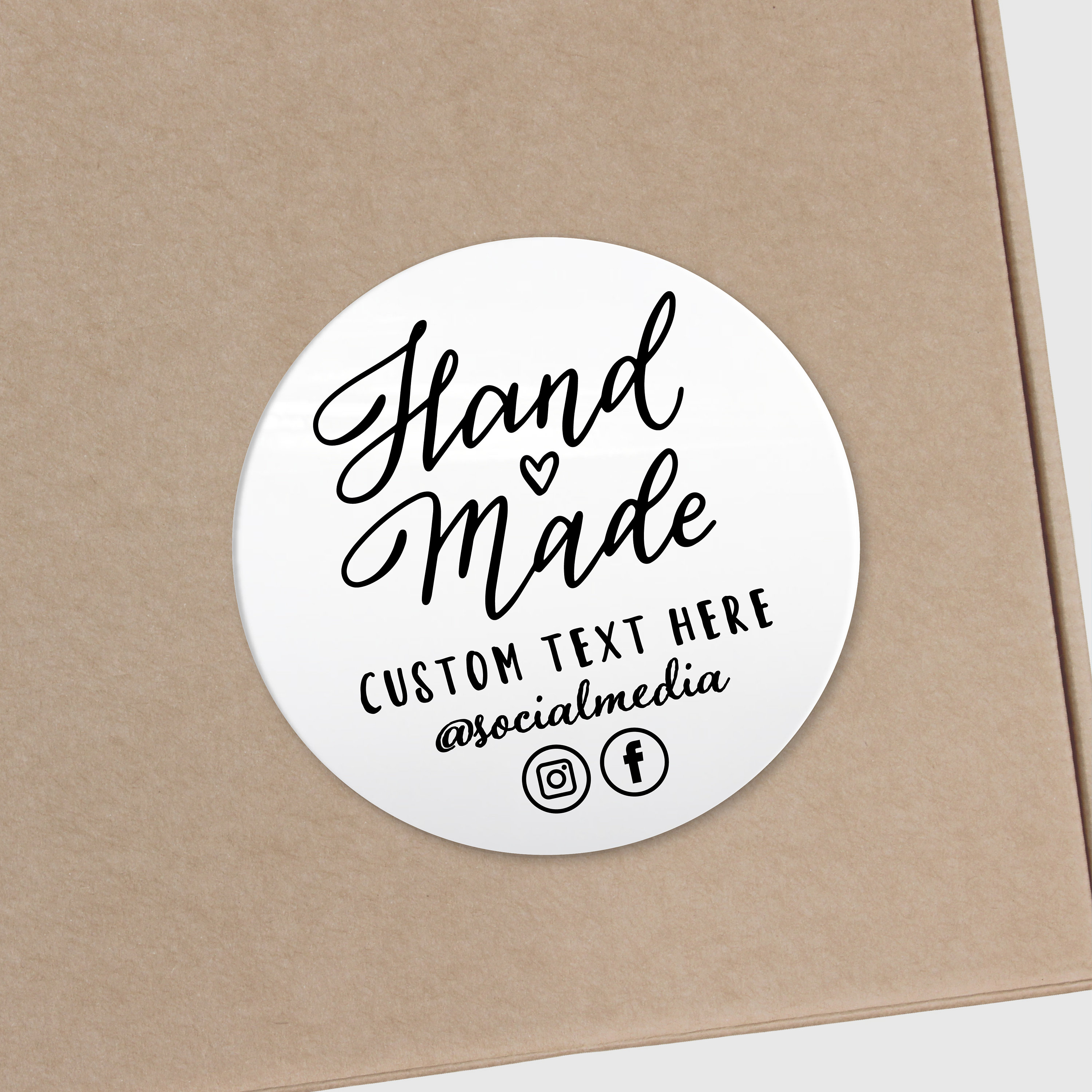 Handmade With Love Stickers Sheet Custom Sticker Labels - Etsy UK