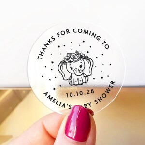 Animal Theme Baby Shower Stickers, Safari Baby Shower Round Labels ...