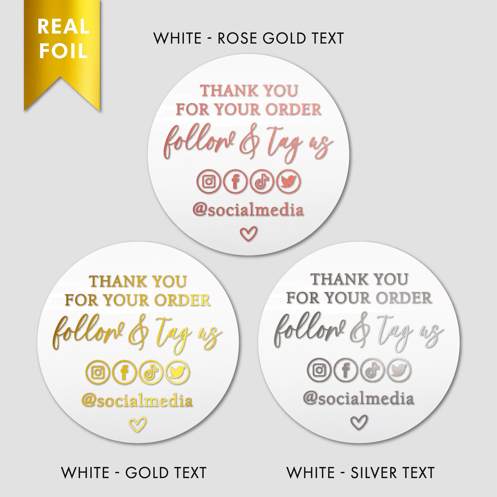 Custom Business Logo Brand Round Stickers Labels Social Media | Etsy