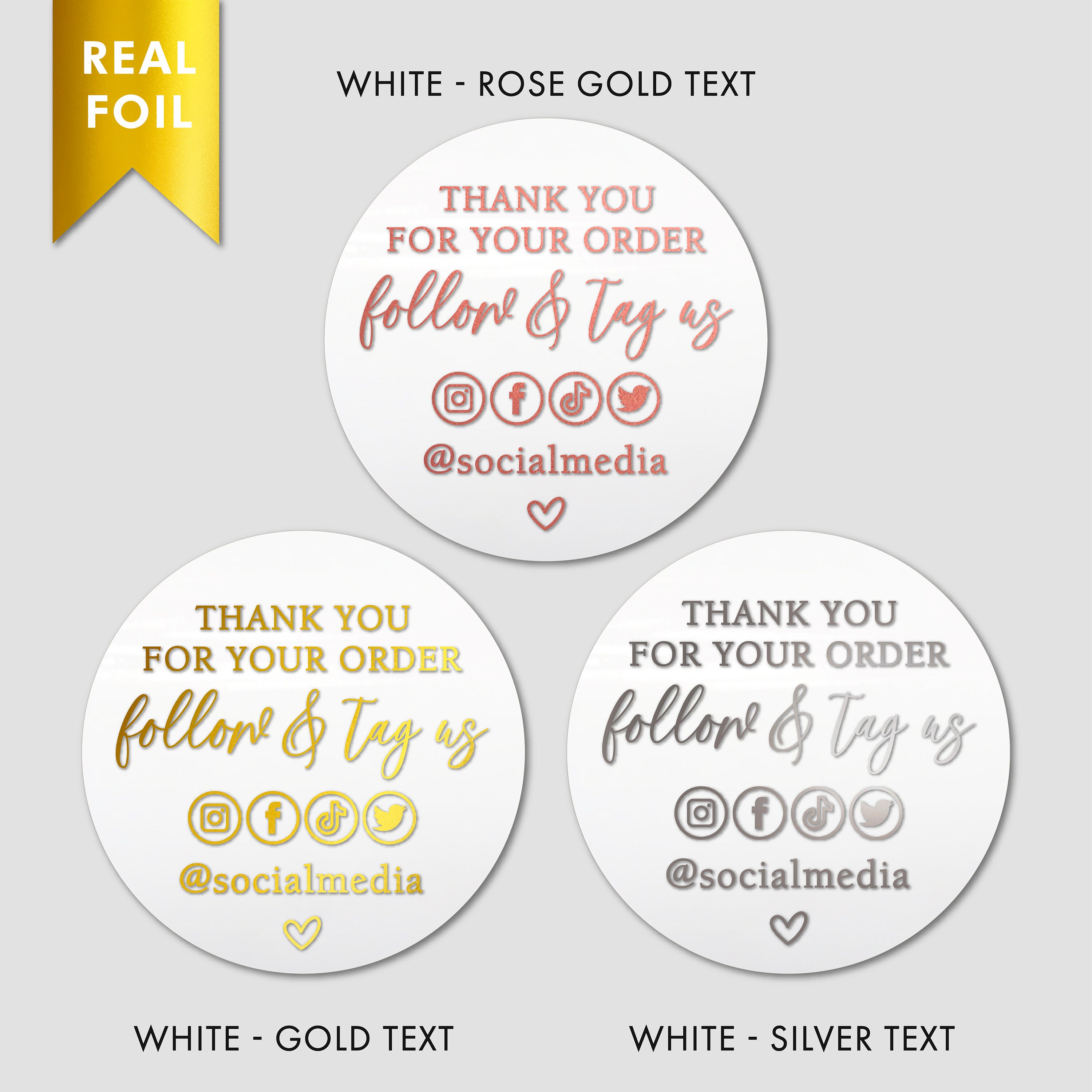 Custom Business Logo Brand Round Stickers Labels Social Media - Etsy