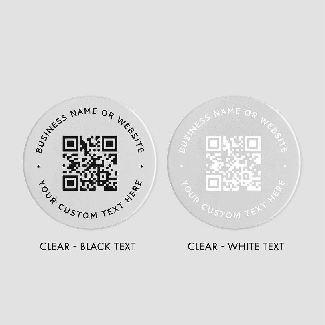 Custom QR Code Package Brand Name Stickers Sheet Custom Text - Etsy