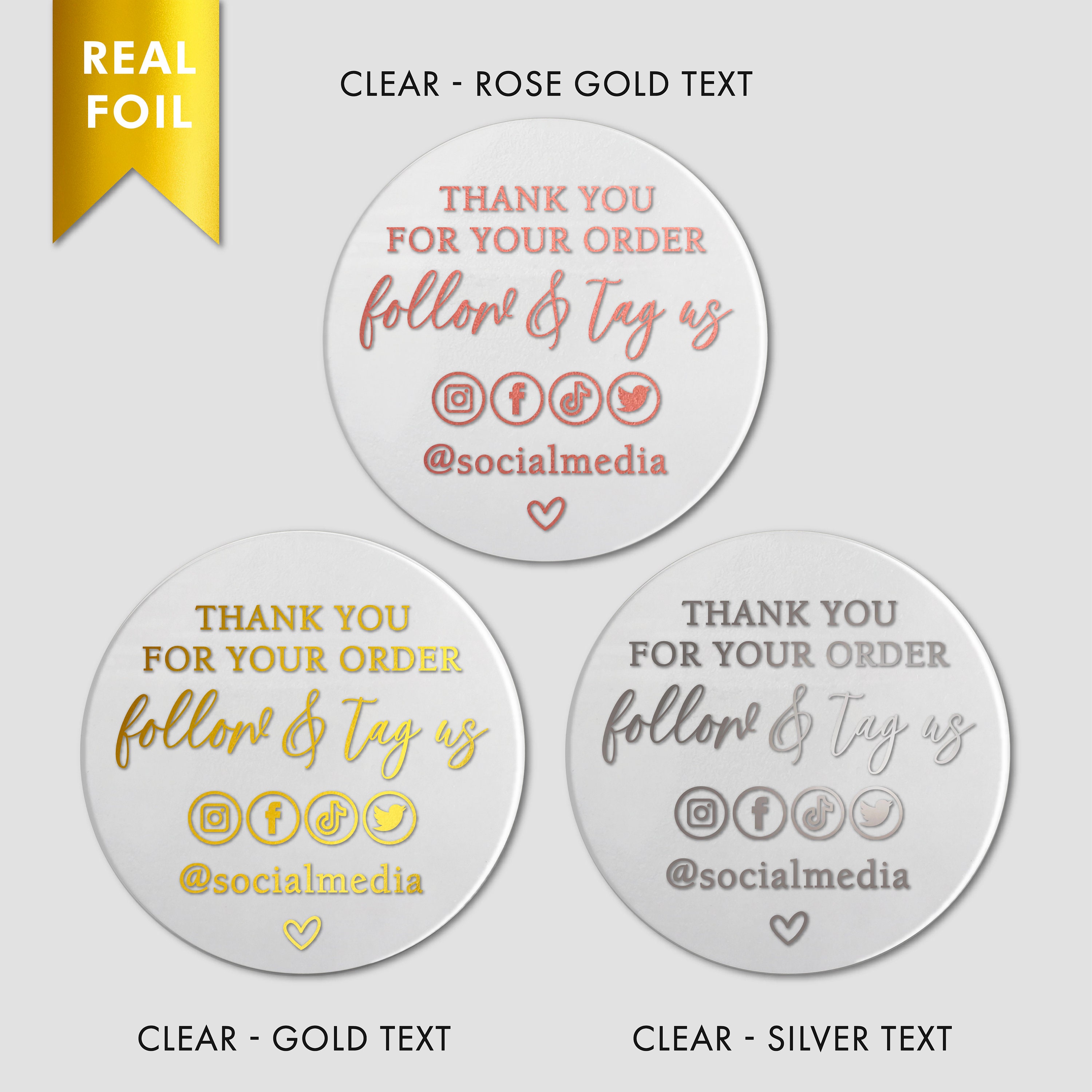 Custom Business Logo Brand Round Stickers Labels Social Media | Etsy