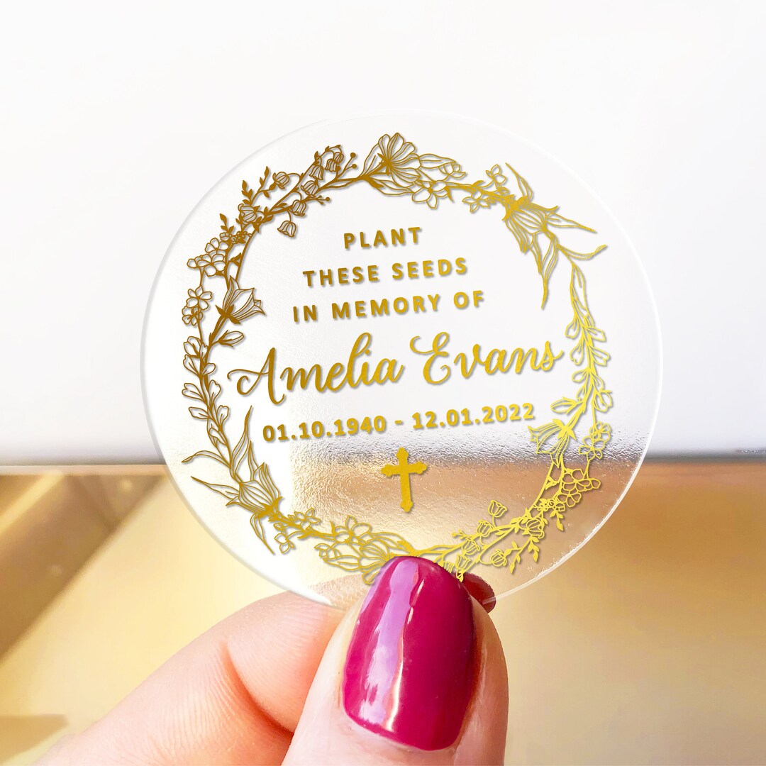 In Loving Memory of Forget Me Not Memorial Gift Stickers Sheet ...