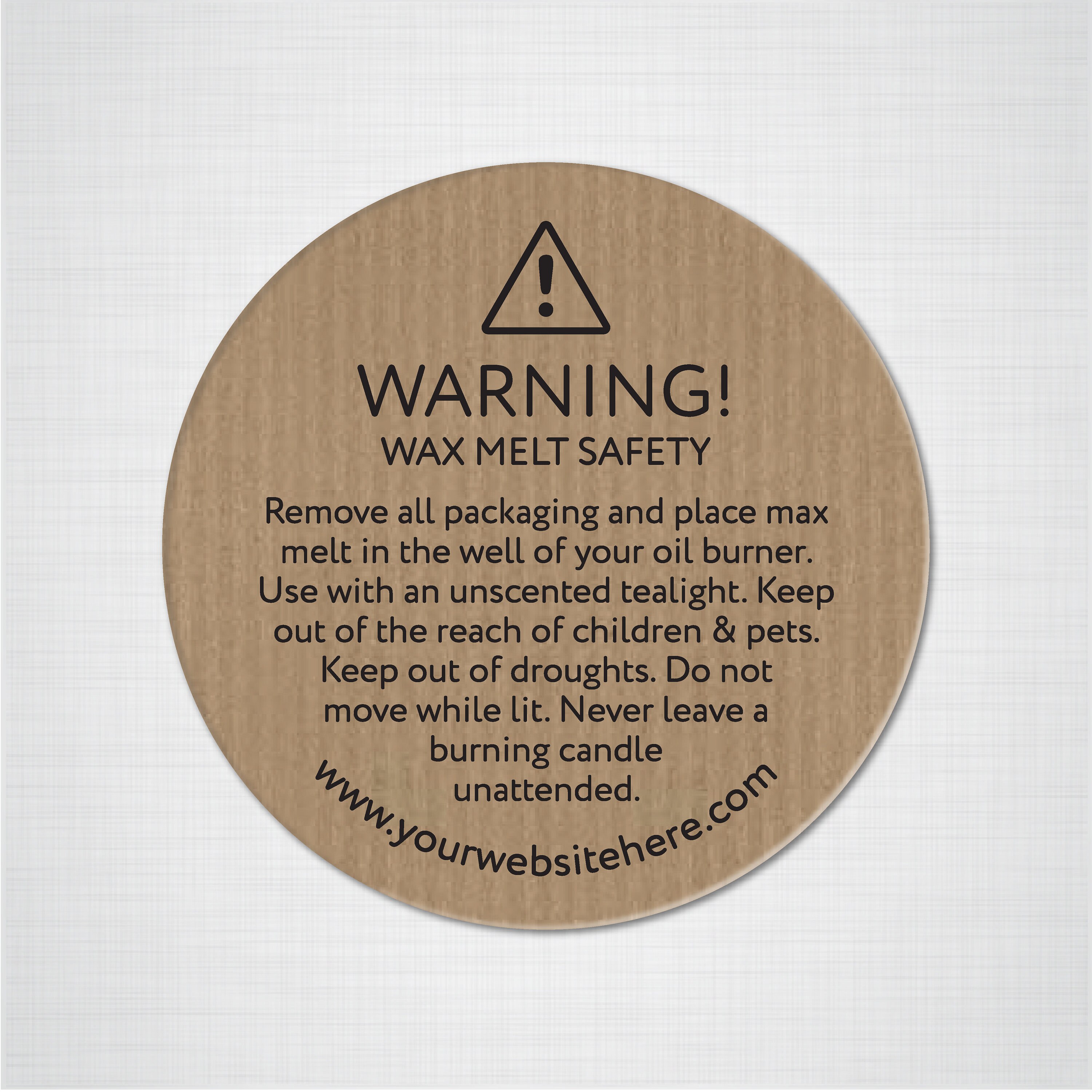 Custom wax melts warning safety labels stickers Wax Melts | Etsy