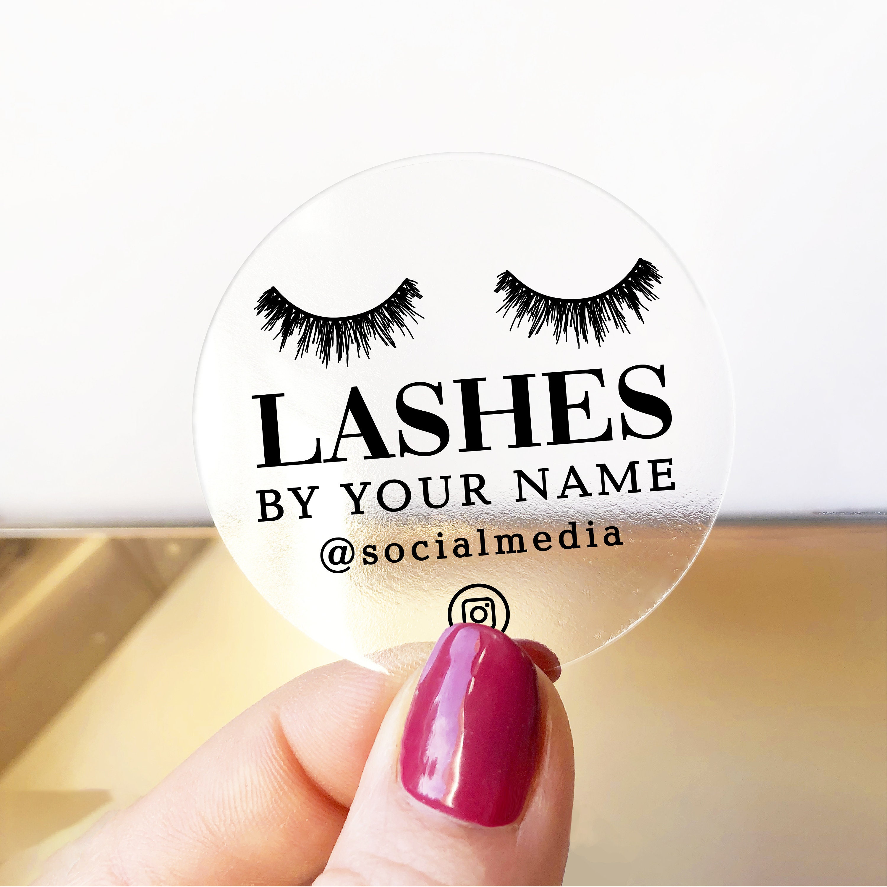 Custom eyelash business logo labels design lash packaging logo | Etsy