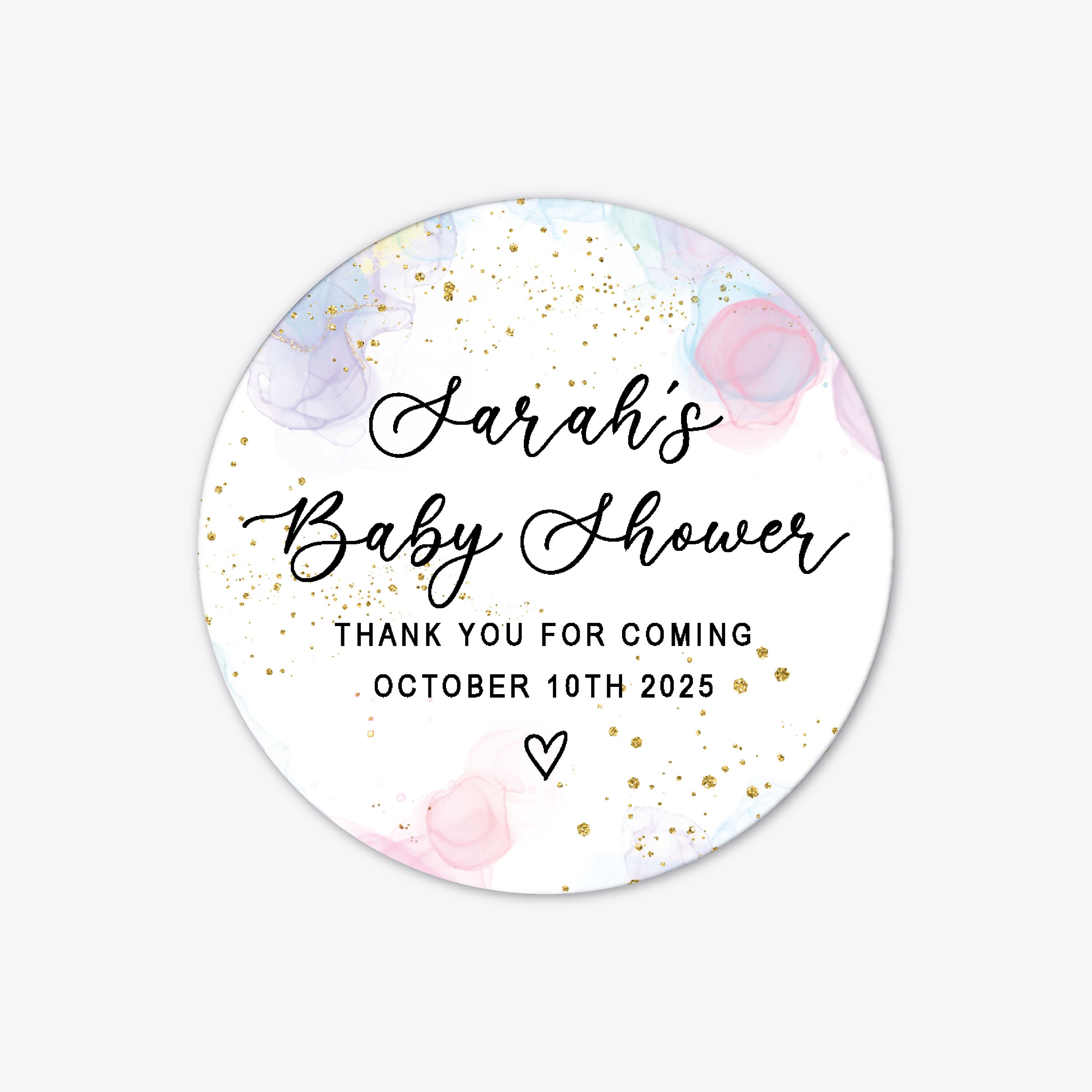 Order Baby Shower Labels Moon & Stars Foiled Baby Shower Stickers