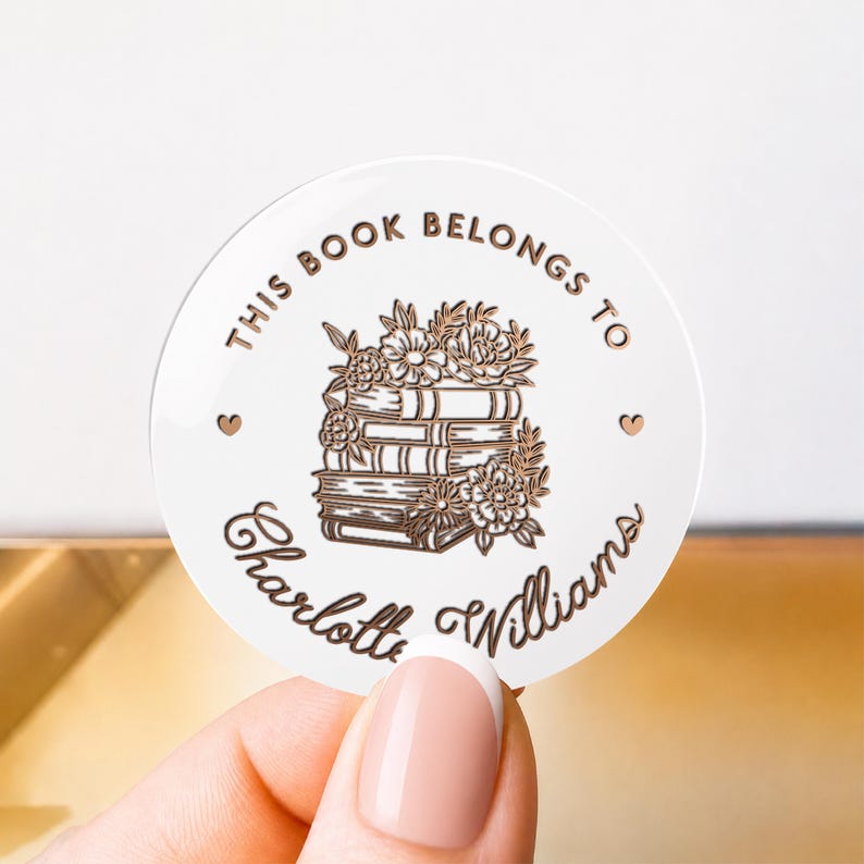 Custom Book Ownership Stickers for Home Library, This Book Belongs to ...