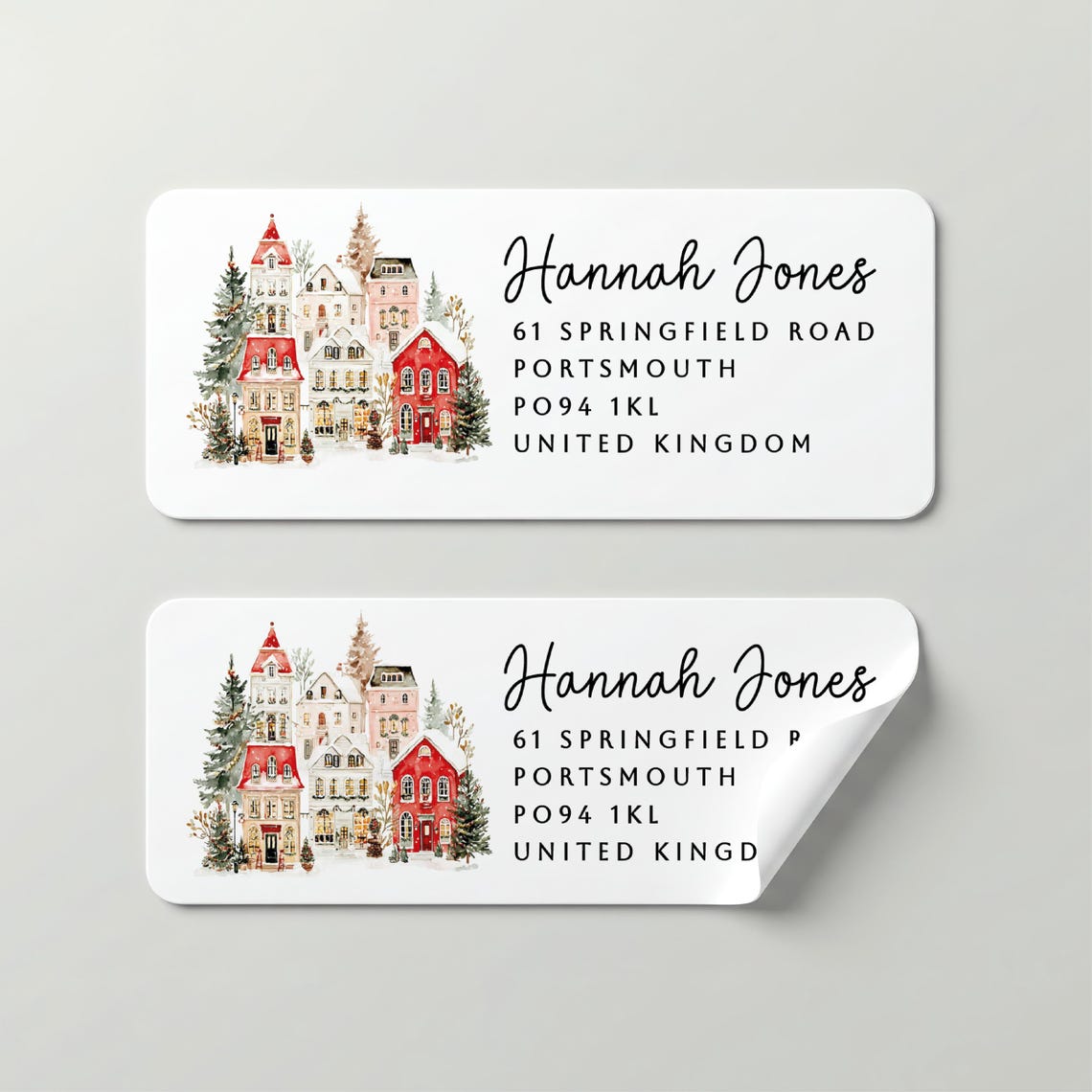 Personalized Return Address Clear Envelope Labels Stickers, Handwritten ...