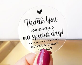 Wedding Thank You Stickers | Etsy