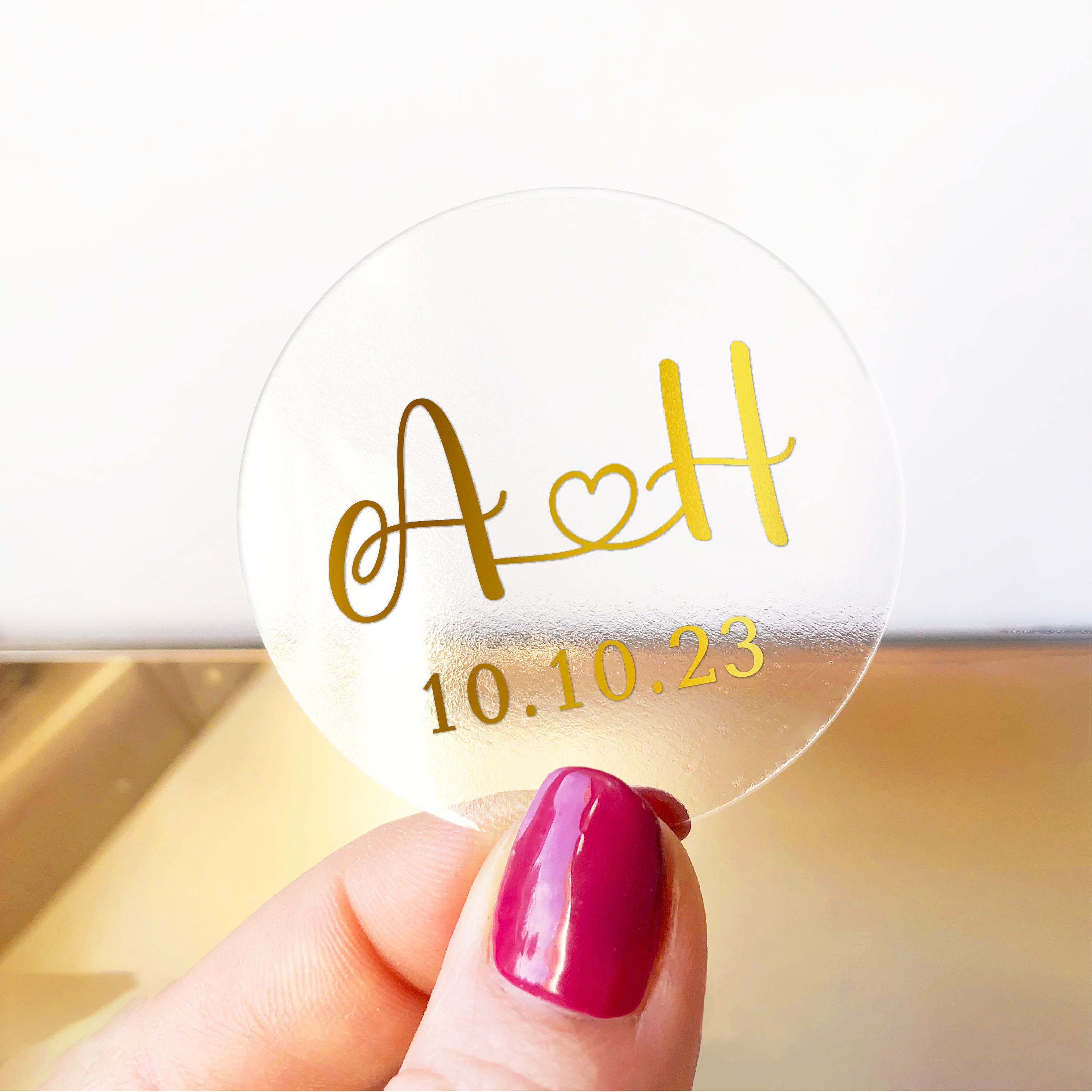 Wedding Monogram Envelopes Seals Clear Favor Stickers Labels - Etsy