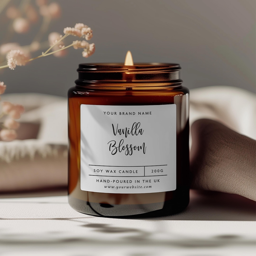 Personalized Candle Labels - Custom Stickers for Homemade Candle ...