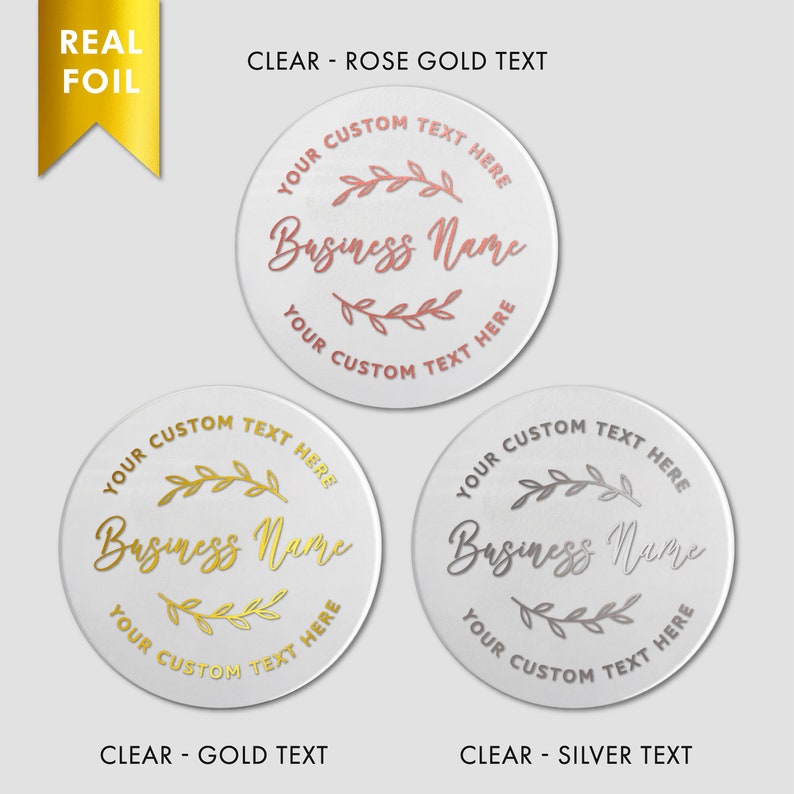 Custom Business Logo Branding Clear Stickers Labels Clear - Etsy