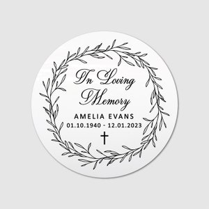 In Loving Memory of Forget Me Not Memorial Gift Stickers Sheet ...