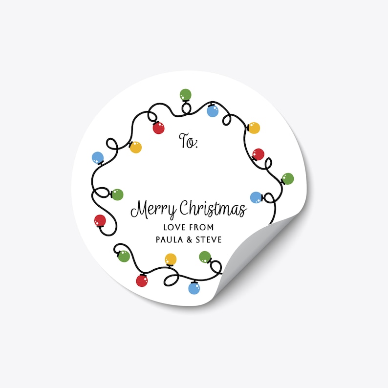 Personalised Christmas Packaging Stickers, Personalised Stickers for ...
