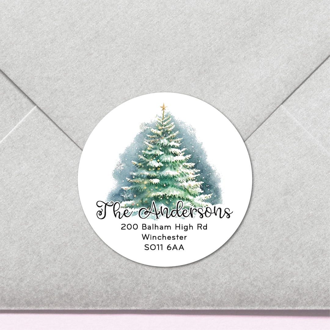 Christmas Mailing Labels Personalized Christmas Return Address Labels ...