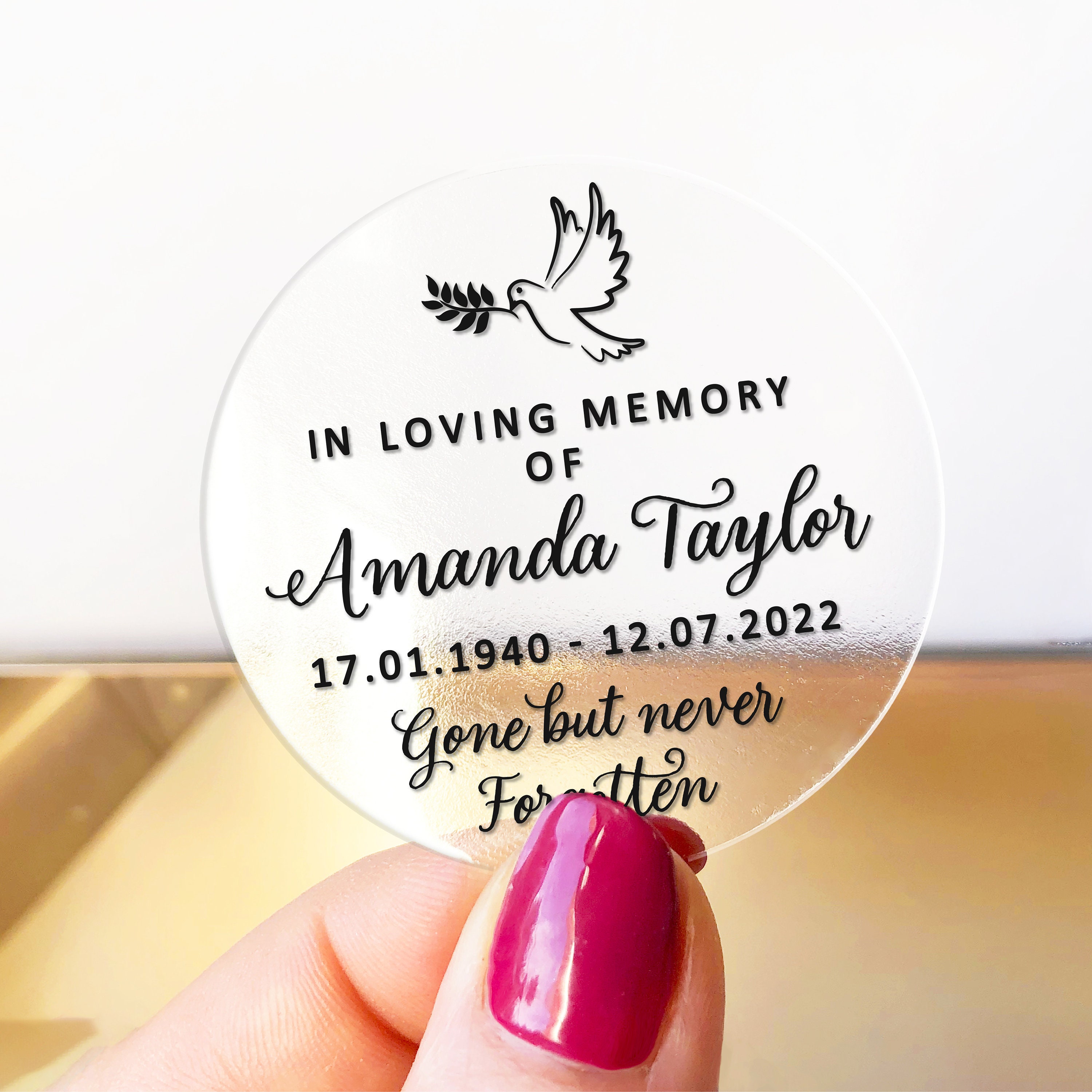 In Loving Memory of Forget Me Not Memorial Gift Stickers Sheet ...