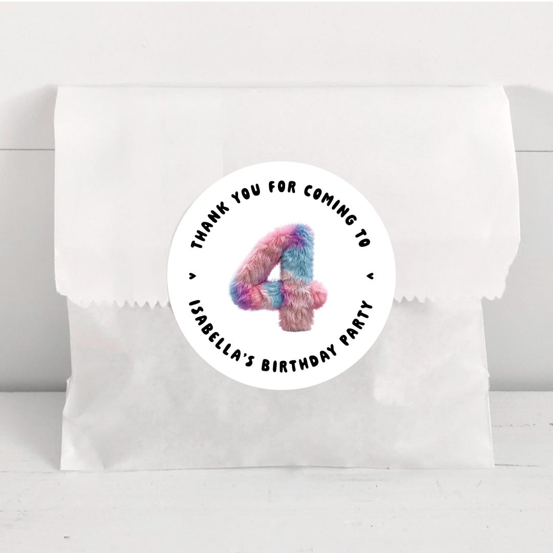 Personalized Birthday Thank You Labels, Baby Birthday Sticker Labels ...