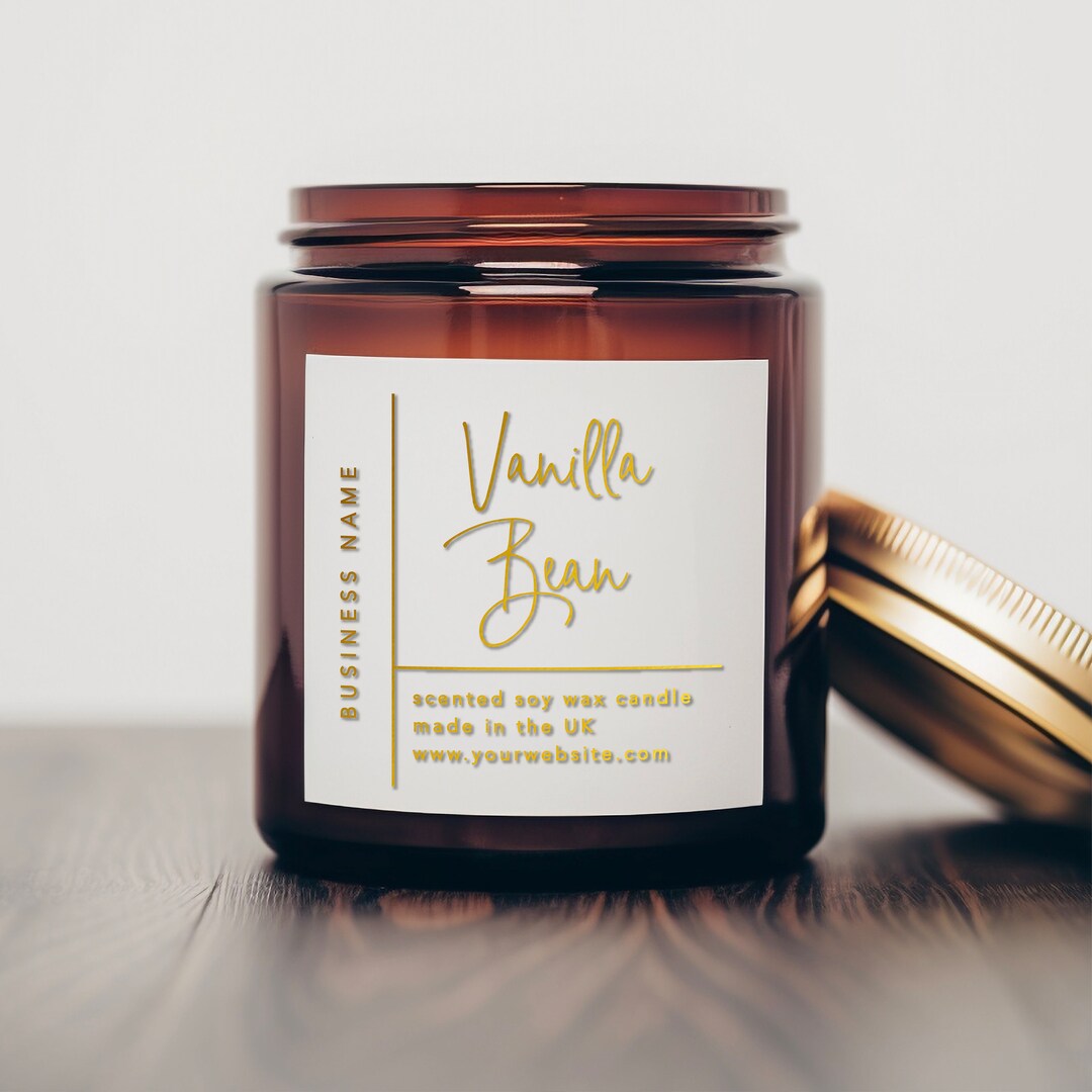 Candle Label Design Candle Branding Candle Sticker Labels, Homemade ...