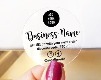 Clear Logo Stickers | Etsy UK