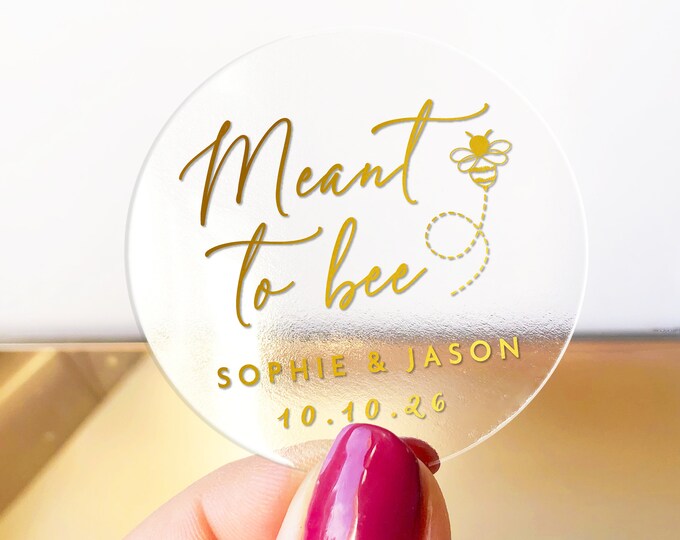 Meant to Bee Labels, Meant to Bee Favor Stickers, Wedding Labels, Honey ...