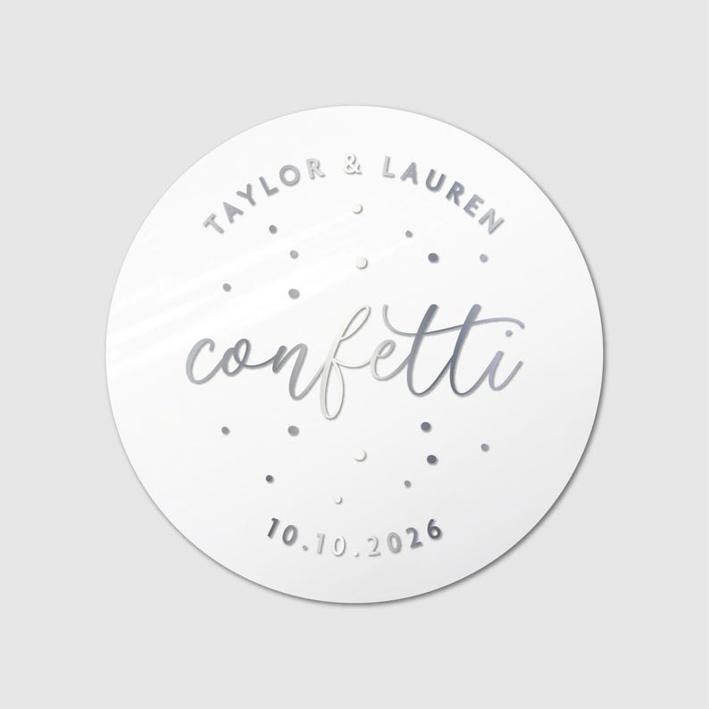 Wedding Confetti Labels Stickers Sheet, Personalized Confetti Stickers ...