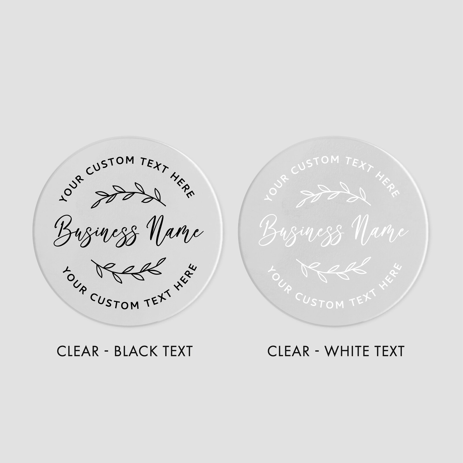 Custom Business Logo Branding Clear Stickers Labels Clear - Etsy