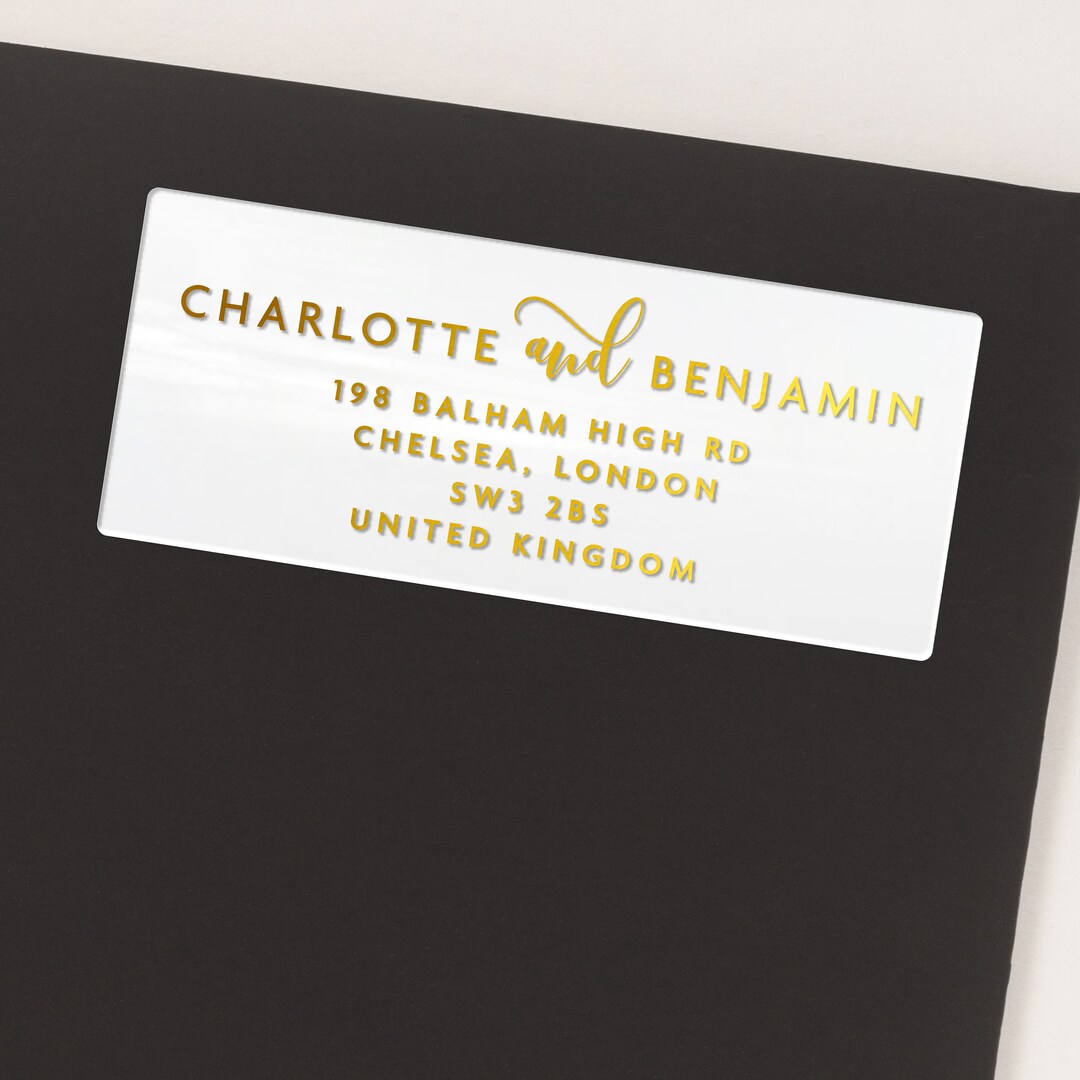 Personalized Clear Envelope Address Labels Stickers - 27 Custom ...