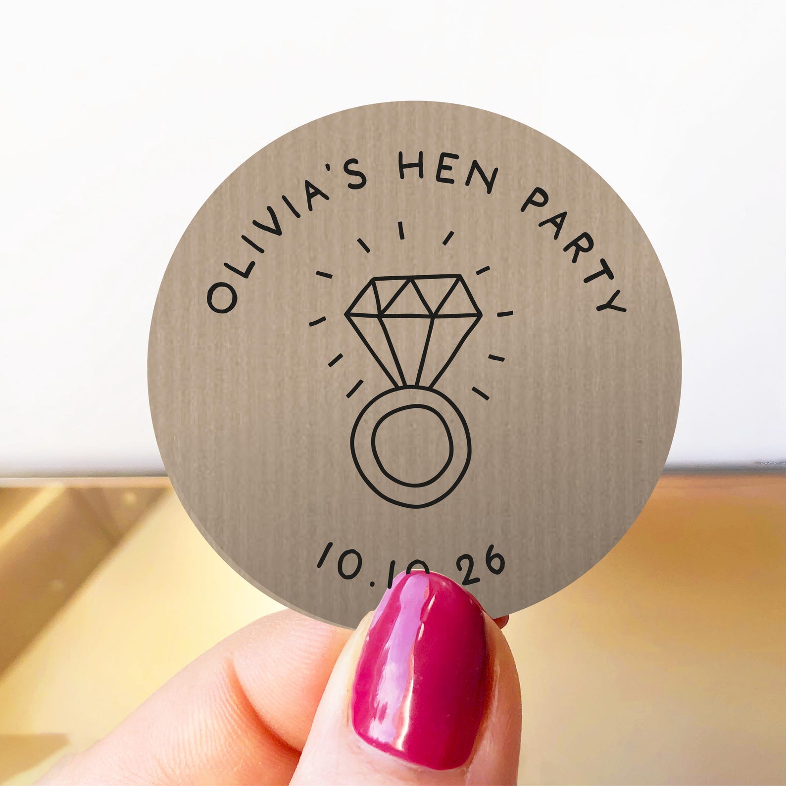 Personalised Hen Stickers, Hen Party Name Stickers, Hen Party Clear ...