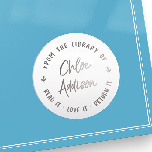From the Library of Stickers Personalized Book Plate - Etsy