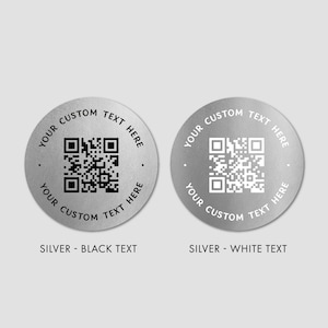 Custom QR Code Package Brand Name Stickers Sheet Custom Text - Etsy