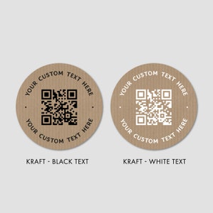 Custom QR Code Package Brand Name Stickers Sheet Custom Text - Etsy