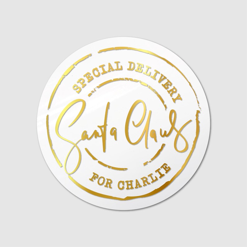 Santa Claus Gift Delivery Stickers, Special Delivery Gift Labels ...