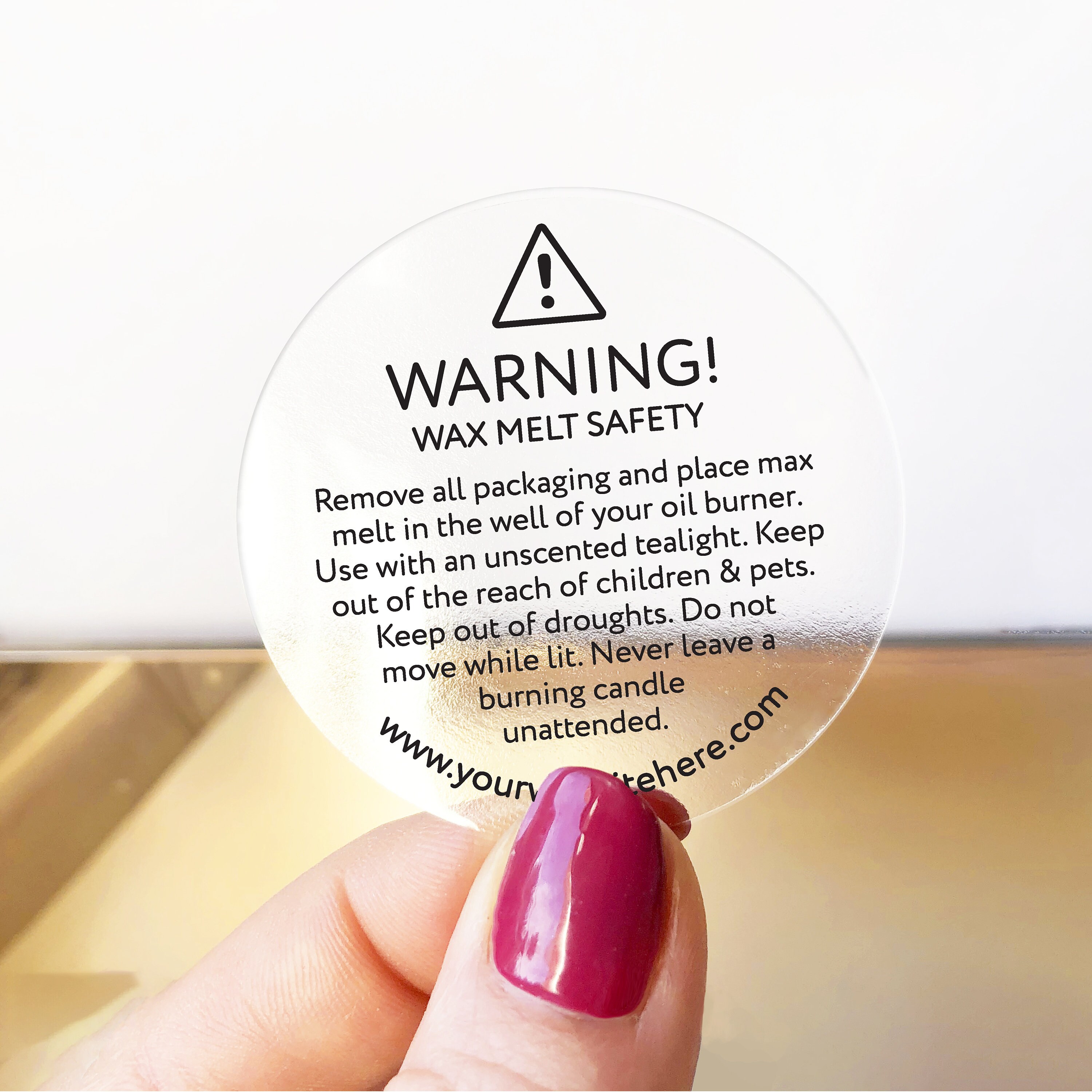 Custom wax melts warning safety labels stickers Wax Melts | Etsy