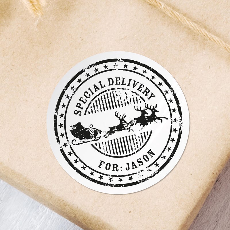 Santa Stickers - Etsy