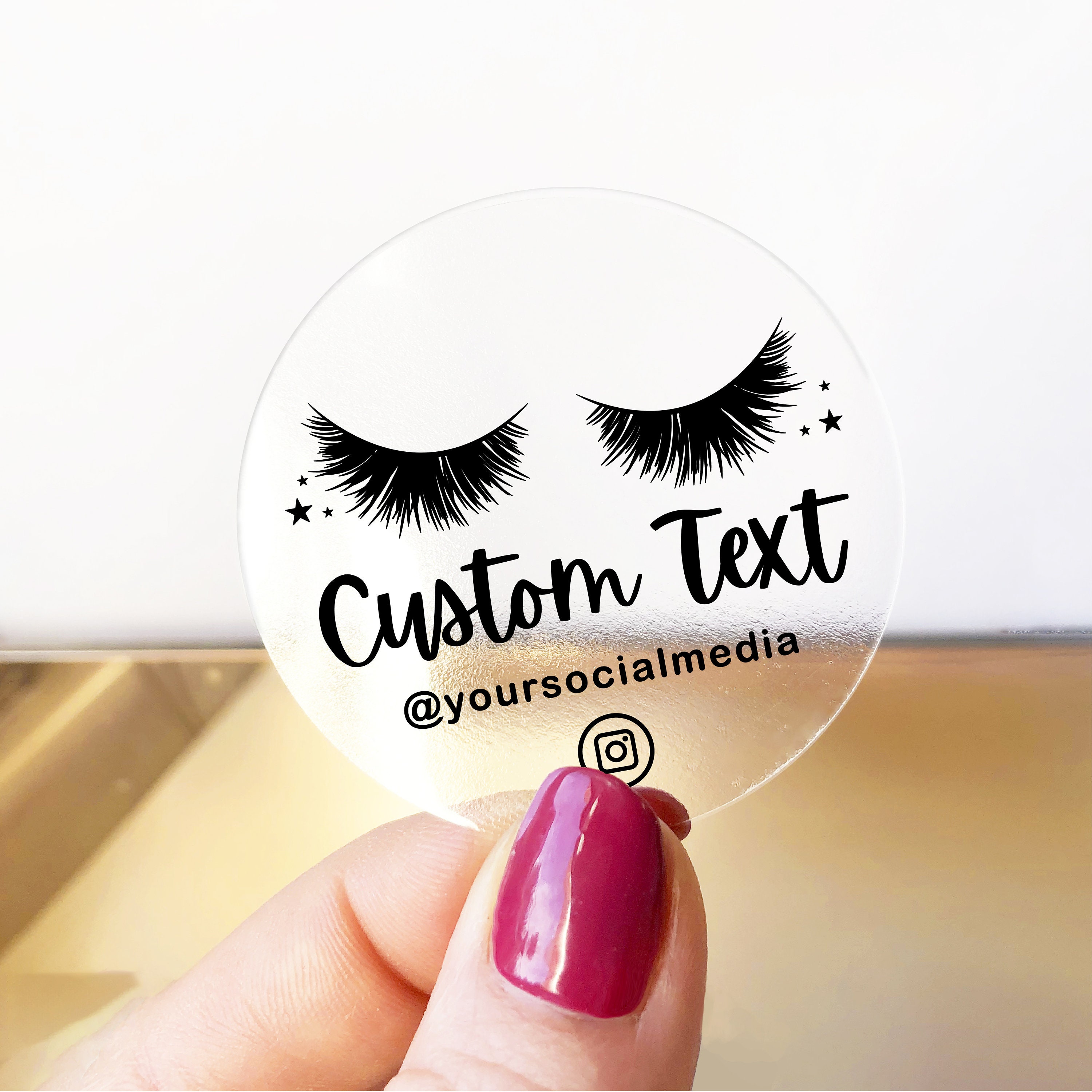 Business logo stickers eyelash packaging custom logo sticker | Etsy
