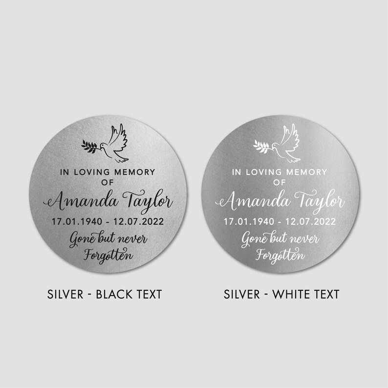 In Loving Memory of Forget Me Not Memorial Gift Stickers - Etsy