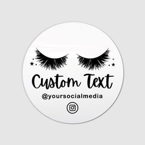 Business logo stickers eyelash packaging custom logo sticker | Etsy