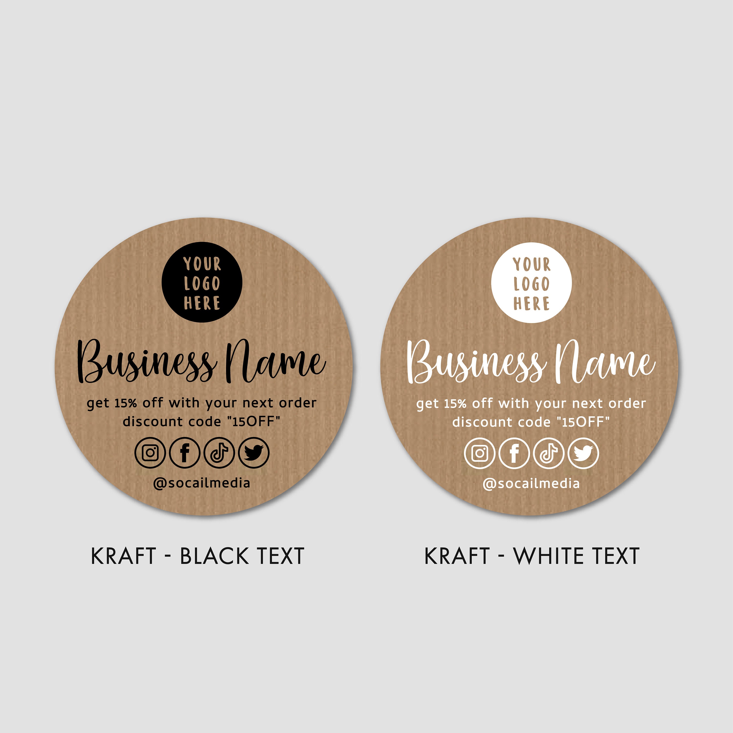 Custom Business Logo Branding Clear Stickers Labels Clear | Etsy UK