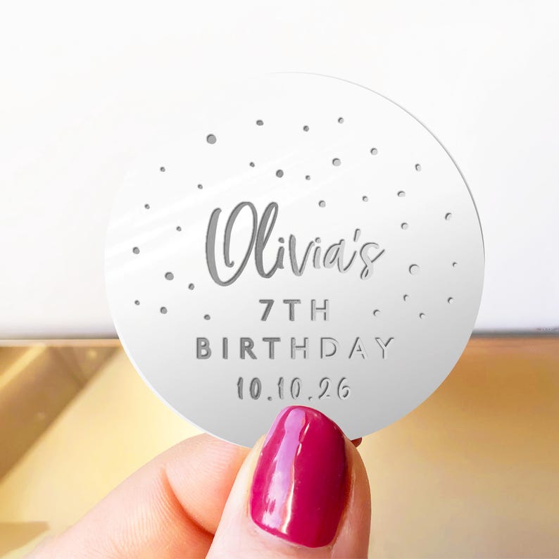 Personalized Birthday Stickers, Custom Name & Age, Party Bag Labels ...