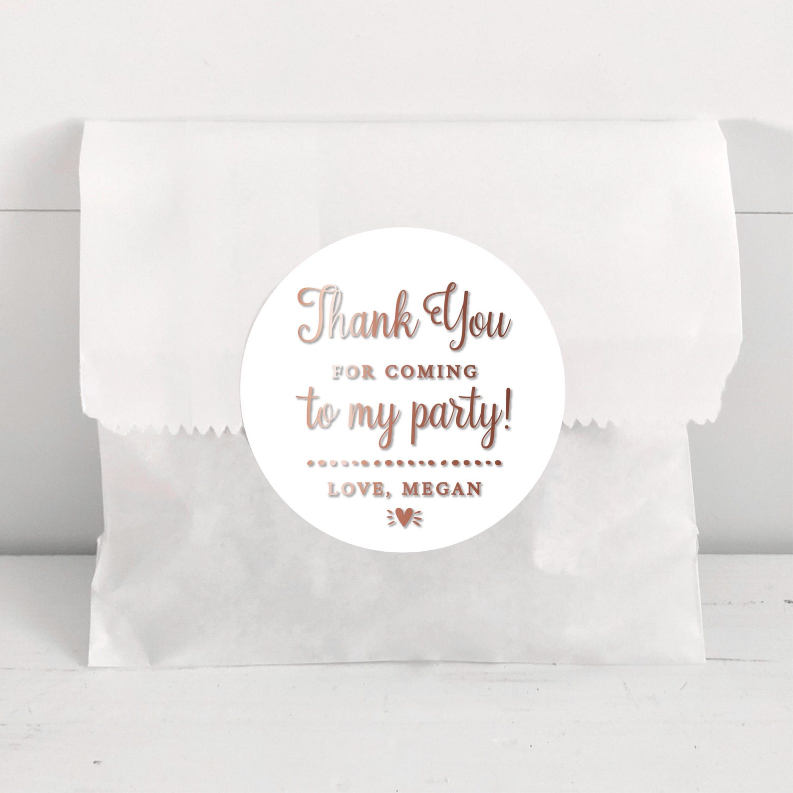 Gold Foil Birthday Stickers, Birthday Party Thank You Stickers, Custom ...