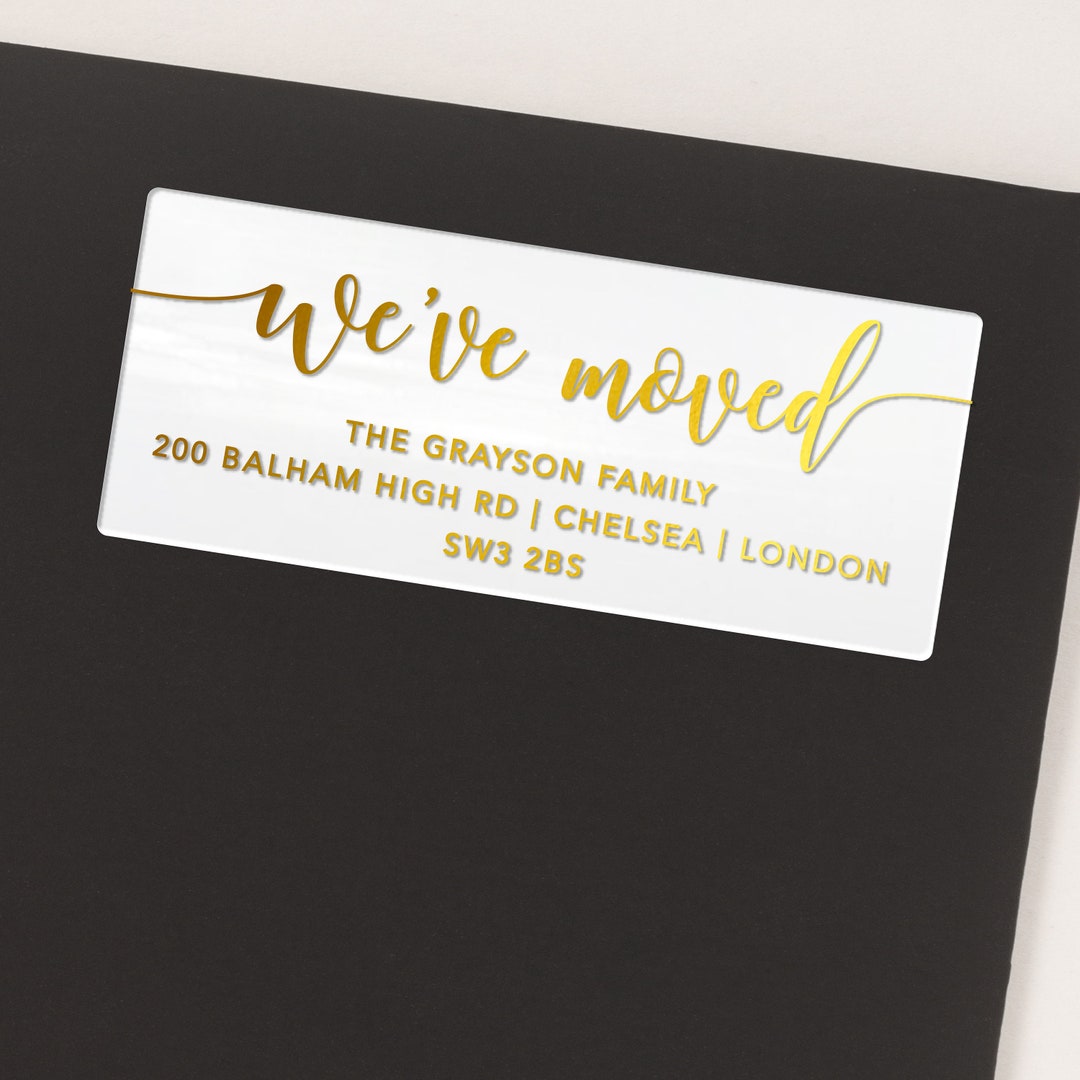 We've Moved Custom Name Return Address Stickers Labels Personalized ...