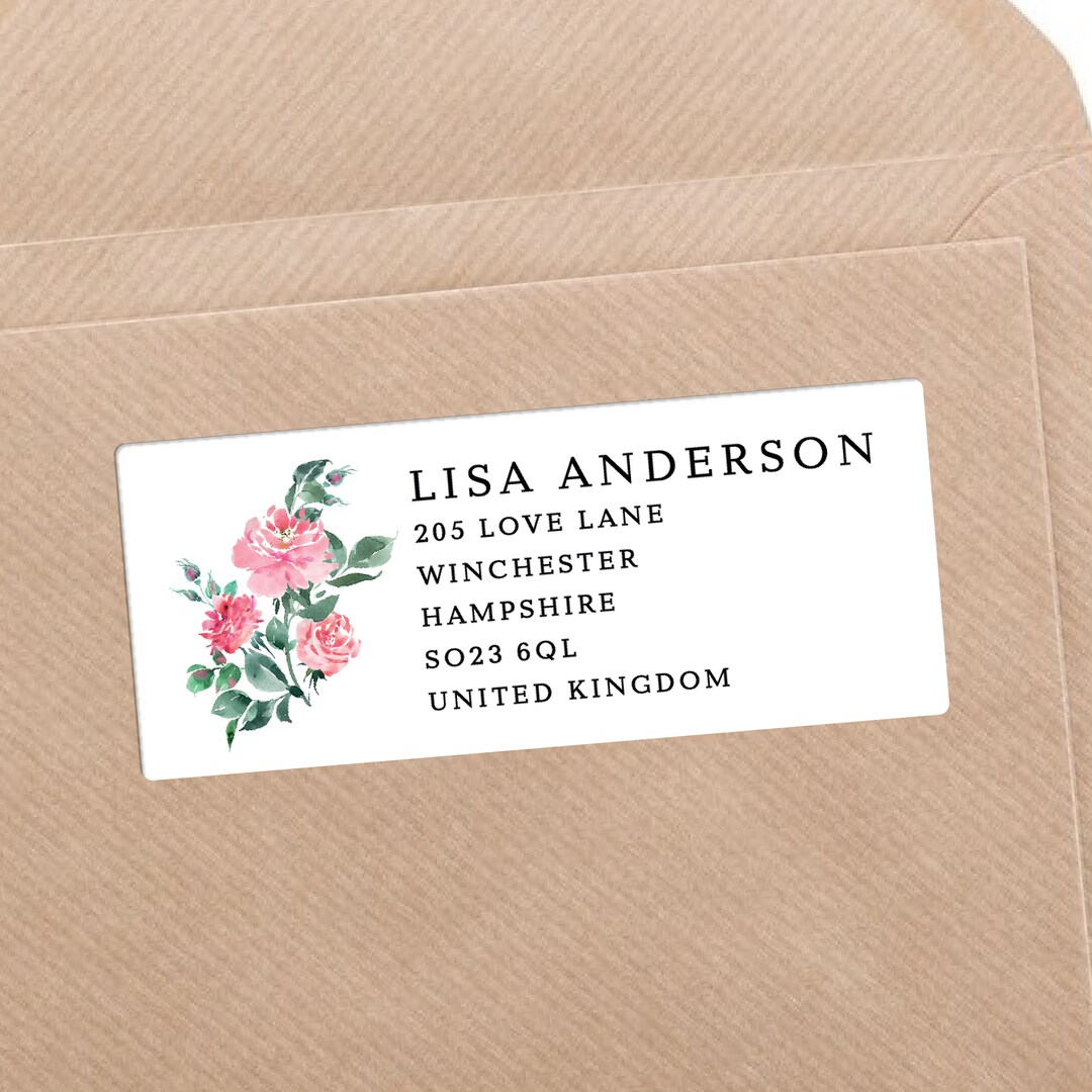 Personalized Return Address Clear Envelope Labels Stickers, Return ...