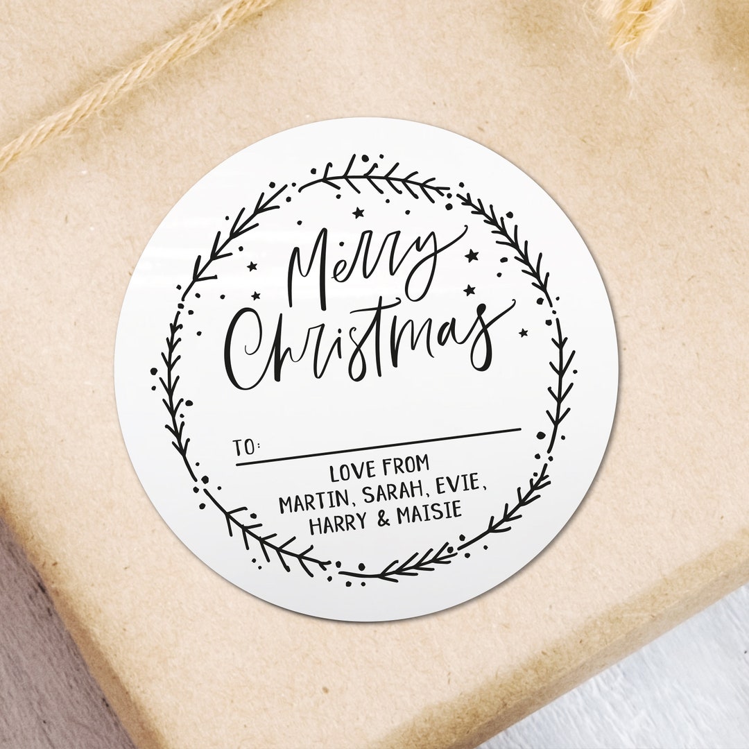 Christmas Gift Labels Personalised Christmas Labels Custom Labels ...