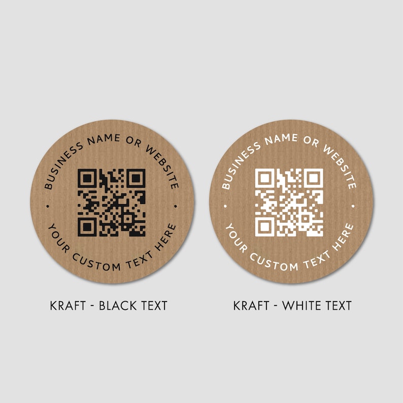Custom QR Code Package Brand Name Stickers Sheet Custom Text - Etsy