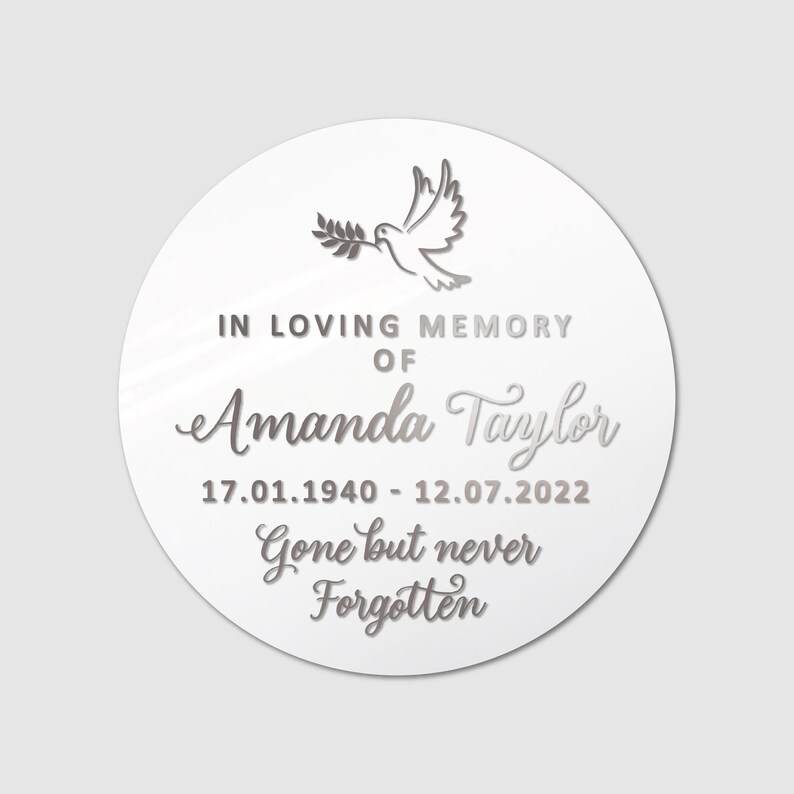 In Loving Memory of Forget Me Not Memorial Gift Stickers Sheet ...